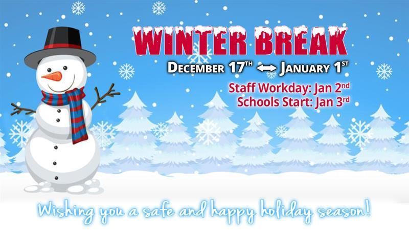 Winter Break Dec. 17 to Jan. 1 | Coppell ISD